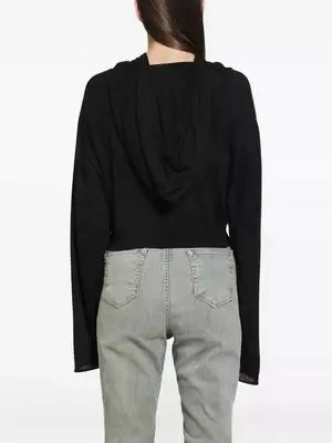 Rick Owens Cropped Knit Hoodie