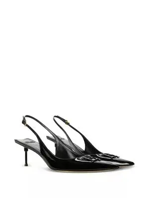 Elisabetta Franchi Patent-leather Slingback Shoes