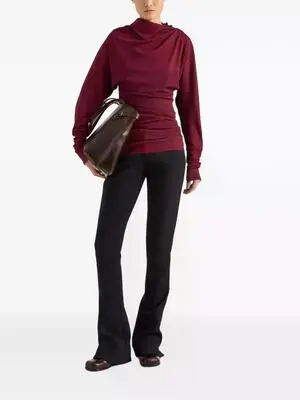 Proenza Schouler Gauzy Jersey Top - Red