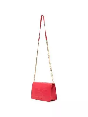 Elisabetta Franchi Lizard-effect Logo-plaque Clutch Bag