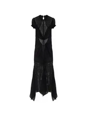 Attico Lace Panel Midi Dress