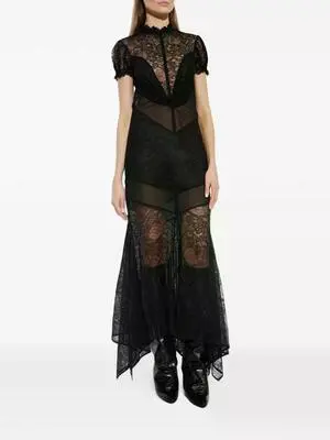 Attico Lace Panel Midi Dress