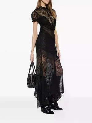 Attico Lace Panel Midi Dress