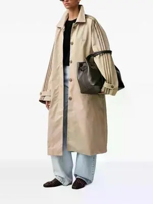 Adidas Mac 3-stripes Logo-embroidered Trench Coat