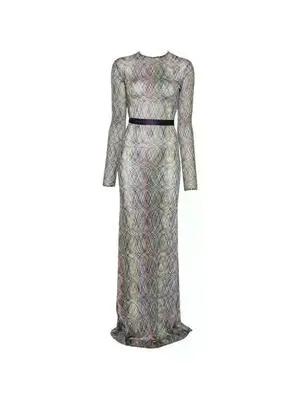 Missoni Zigzag-knit Open-back Dress