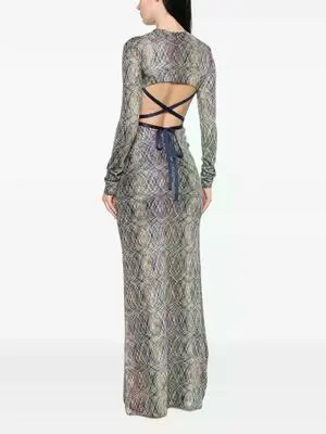 Missoni Zigzag-knit Open-back Dress