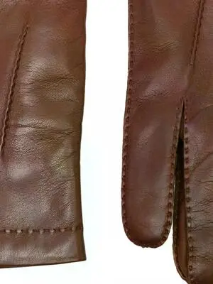 Eleventy Leather Gloves With Dart Detailing