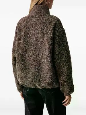 American Vintage Fleece-texture Zip-up Jacket