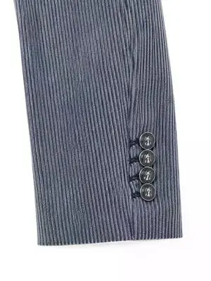 Brunello Cucinelli Corduroy Single-breasted Blazer - Blue