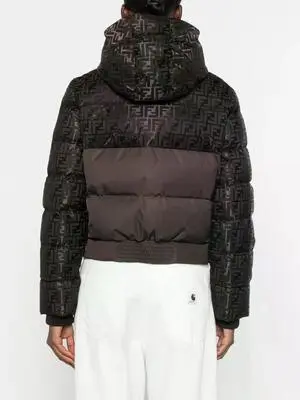 Fendi Ff Logo Hooded Puffer Jacket