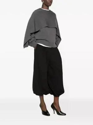 RÓHE Cape-overlay Knitted Sweater