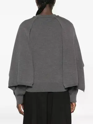 RÓHE Cape-overlay Knitted Sweater