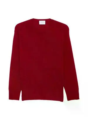 BEYOU Side-slit Crew-neck Sweater
