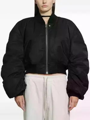 Rick Owens Secchia Cropped Bomber Jacket - Black