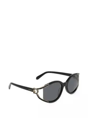 FERRAGAMO Oval-frame Sunglasses