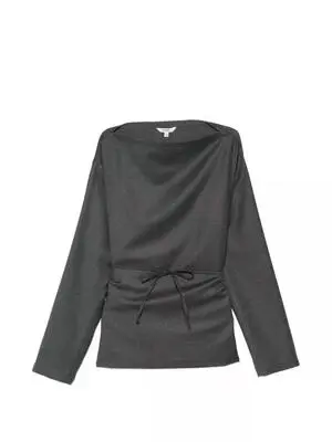 Barena Venezia Belted Boat-neck Top - Grey
