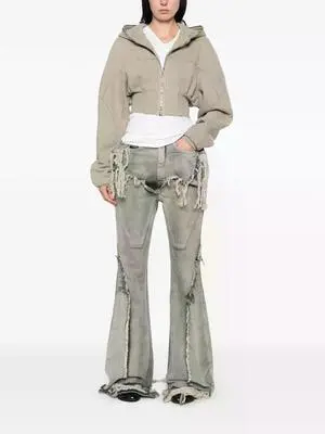 Rick Owens Cropped Zip-up Hoodie