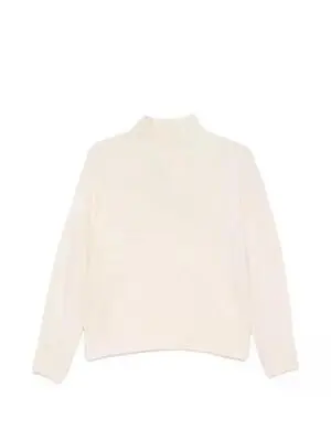 JCSOPHIE Perla Ribbed-knit Mock-neck Sweater - Neutrals