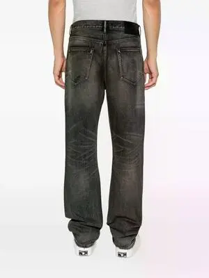 PURPLE BRAND Distressed Patchwork-detail Jeans - Black