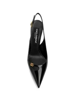 Dolce & Gabbana Patent Logo Slingback Pumps
