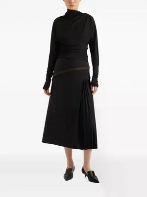 Proenza Schouler Gauzy Jersey Top - Black