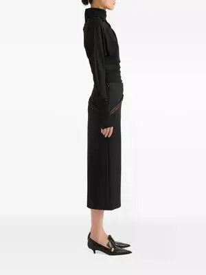 Proenza Schouler Gauzy Jersey Top - Black