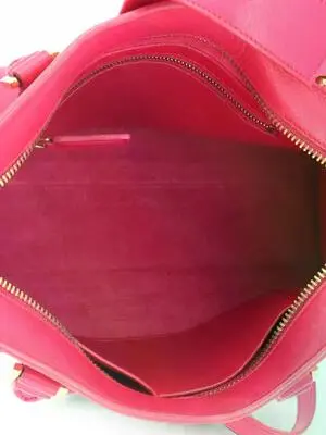 Saint Laurent Monogram Cabas Leather Small Satchel
