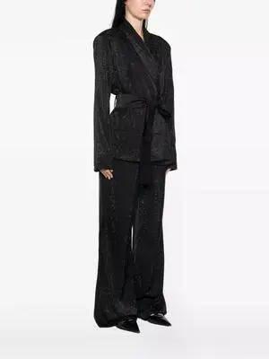 TWENTY FOURHAITCH Crystal-embellished Belted Jacket