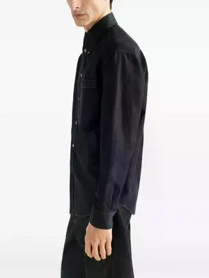 LEMAIRE Button-down Shirt In Linen And Cotton Chambray