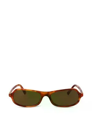 Miu Miu Tortoiseshell-effect Rectangle-frame Sunglasses - Brown