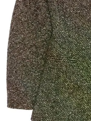BAZAR DELUXE Herringbone-pattern Collarless Jacket