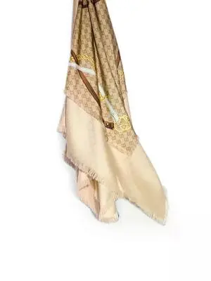 Gucci Gg Wool Silk Jacquard Cape