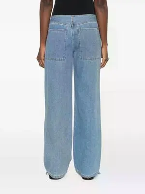 Still Here Drawstring-hem Wide-leg Jeans