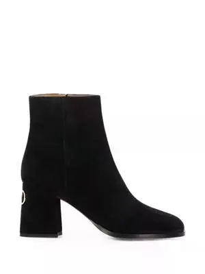 Valentino Garavani Vlogo Signature Suede Ankle Boots - Black