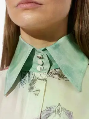 Moschino Horse-print Silk Shirt