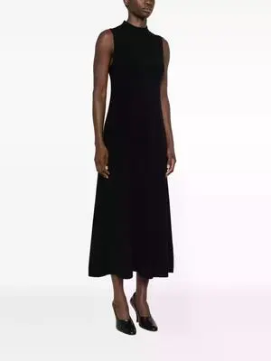 LE PETIT PULLE Sleeveless Knitted Midi Dress With Braided Belt