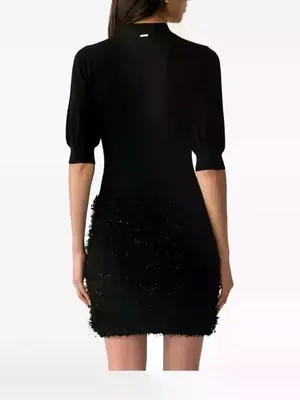 TWINSET Fringed Puff-sleeve Mini Dress