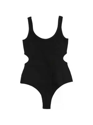 Off-White Cut-out Ribbed Bodysuit
