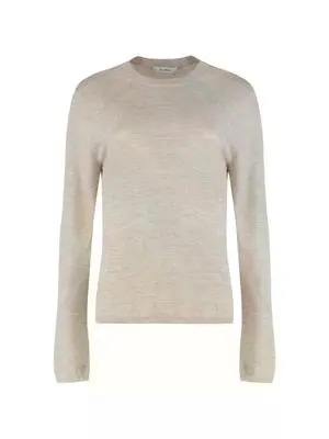 Max Mara Fine-knit Long-sleeve Wool Top - Neutrals
