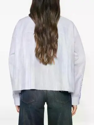 NINE:INTHE:MORNING Vertical-stripe Long-sleeve Cotton Shirt