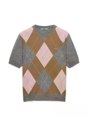 Prada Argyle Cashmere Sweater