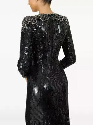 Jenny Packham Sequin-embellished Crystal-embroidery Dress