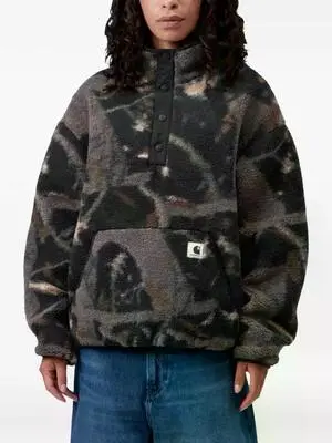 Carhartt Work In Progress Fleece-texture Graphic-print Sweatshirt