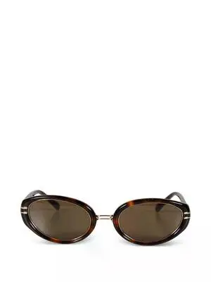 Attico Ambra Oval-frame Sunglasses - Brown