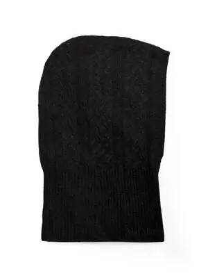Max Mara Cable-knit Balaclava - Black
