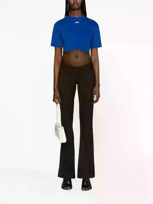 Off-White Logo-print Cropped T-shirt