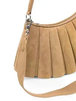 Lacoste Pleated Suede Backpack