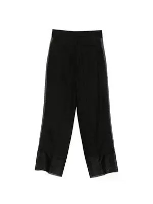 FRENKEN Sheer-panelled Wide-leg Trousers
