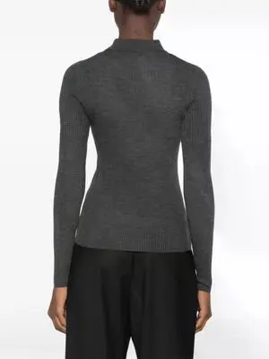 JCSOPHIE Pisa Ribbed-knit Polo-collar Sweater