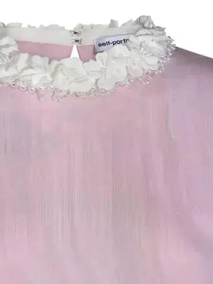 SELF-PORTRAIT Floral-embellished Long-sleeve Sweater